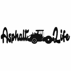 Asphalt Life With Road Steam Roller Construction Vinyl Decal Sticker ...