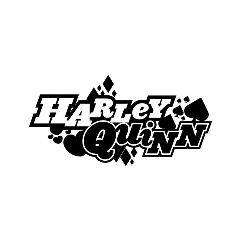 Batman Harley Quinn Font Vinyl Decal Sticker - NiceDecal
