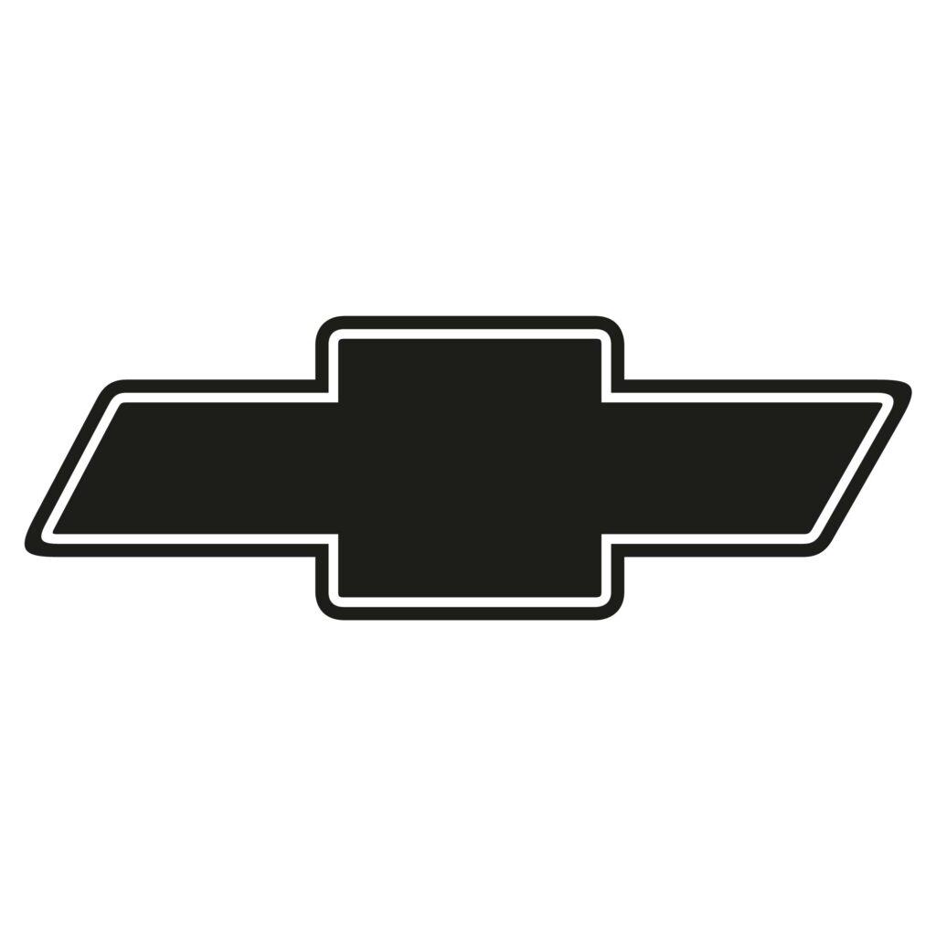 Chevrolet Logo W Outline Vinyl Decal Sticker - NiceDecal