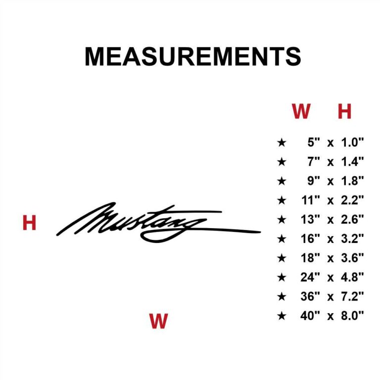 Ford Mustang Signature Vinyl Decal Sticker - NiceDecal