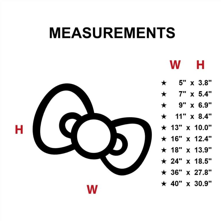 Hello Kitty Bow Tie Vinyl Decal Sticker - NiceDecal