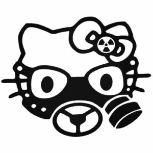 Hello Kitty Gas Mask Jdm Car Vinyl Decal Sticker – NiceDecal