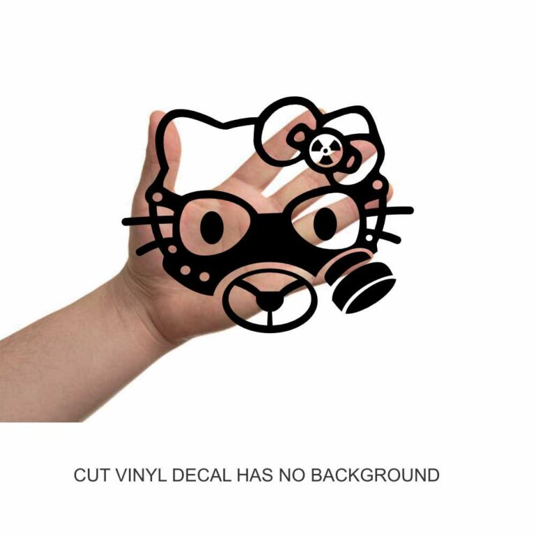 Hello Kitty Gas Mask Jdm Car Vinyl Decal Sticker – NiceDecal