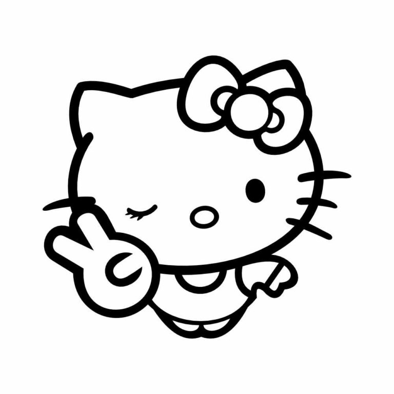 Hello Kitty s Hello Kitty Peace Vinyl Decal Sticker - NiceDecal