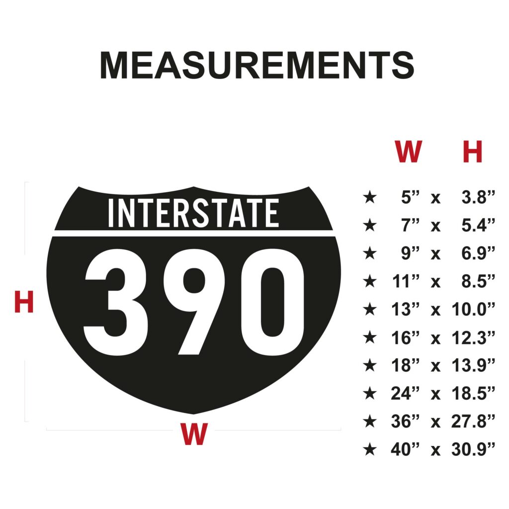 Interstate 390 Sign Vinyl Decal Sticker - NiceDecal
