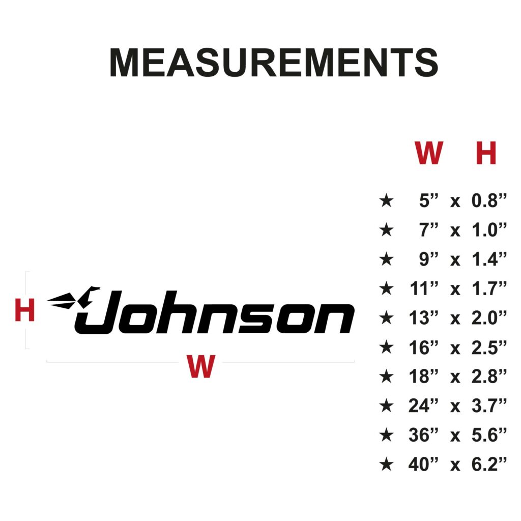 Johnson Outboard Boat Motor S Vinyl Decal Sticker – NiceDecal