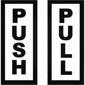 Push Pull Sign Vinyl Decal Sticker - NiceDecal