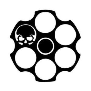 Skull Revolver Barrel Bullet Vinyl Decal Sticker - NiceDecal