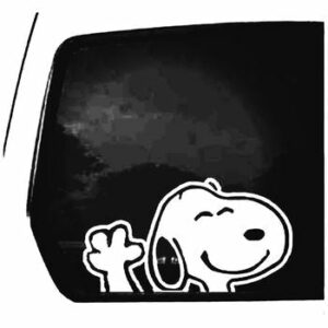 Snoopy Waving The Peanuts Vinyl Decal Sticker - NiceDecal