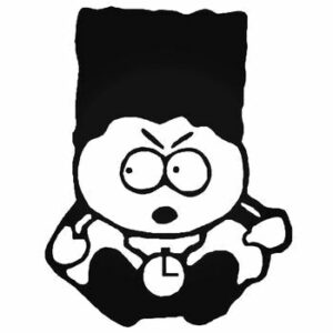 South Park Eric Cartman Afro Vinyl Decal Sticker - NiceDecal