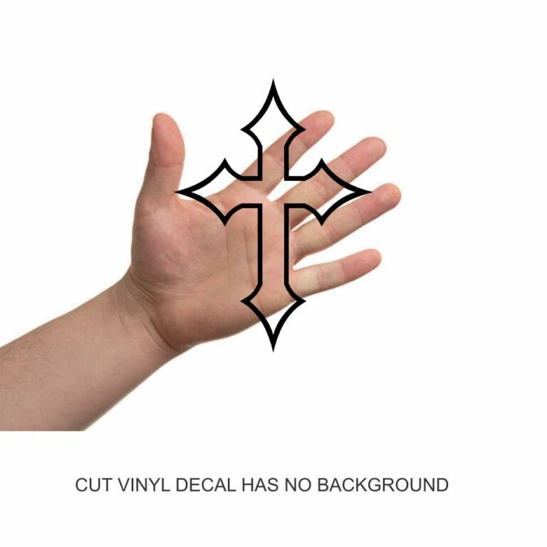Tender Cross Outline Vinyl Decal Sticker - NiceDecal