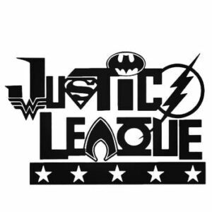 The Justice League Text Logo Vinyl Decal Sticker - NiceDecal