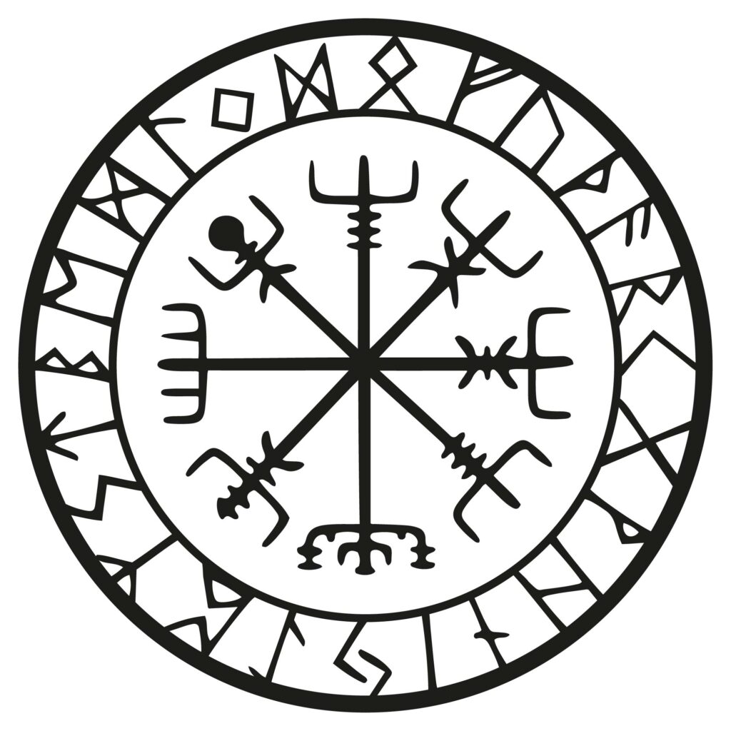 Viking Protection Runes Vegvisir Compass Medieval Vinyl Decal Sticker ...