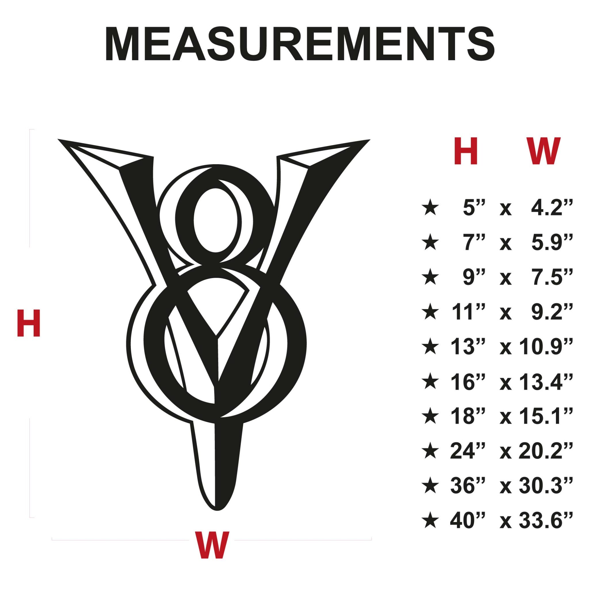 Vintage V8 Emblem Vinyl Decal Sticker – NiceDecal