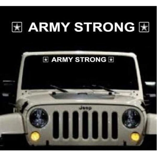 Army Strong Windshield Banner Decal Sticker - NiceDecal