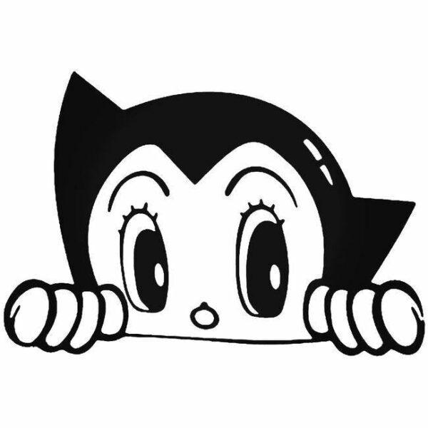 Astro Boy Peeking Decal Sticker - NiceDecal