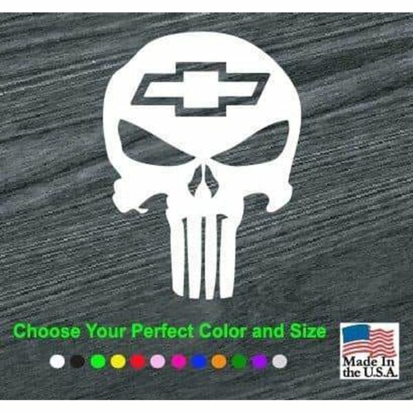 Chevy Chevrolet Skull Truck Decal Sticker - NiceDecal