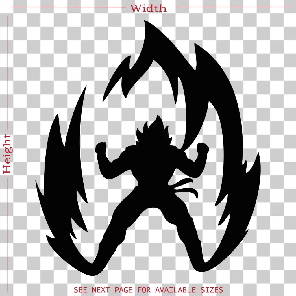 Dbz Dragon Ball Z Power Up Super Saiyan Goku Vinyl Decal Sticker ...