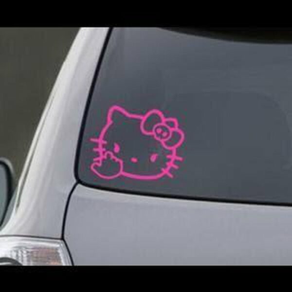 Hello Kitty Flip Off Window Decal Sticker - NiceDecal