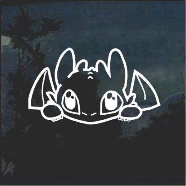 Toothless Dragon Peeking Window Decal Sticker - NiceDecal